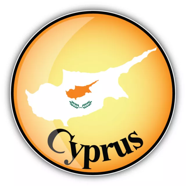 DOPASTICKER Cyprus Map Flag Label Sticker Decal Phone Decal Water ...