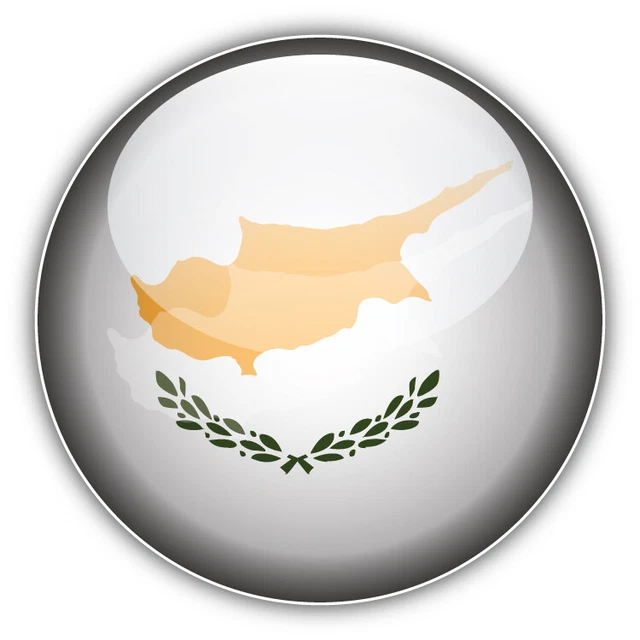 DOPASTICKER Cyprus Map Flag Label Sticker Decal Phone Decal Water ...