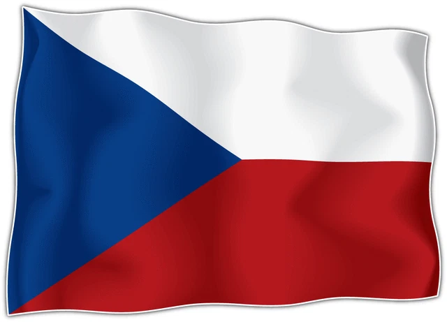 DOPASTICKER Czech Republic Country Flag Car Window Mirror Sticker Decal ...