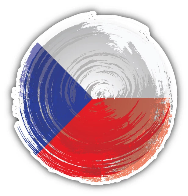 DOPASTICKER Czech Republic Grunge Flag Car Sticker Phone Water Bottle ...