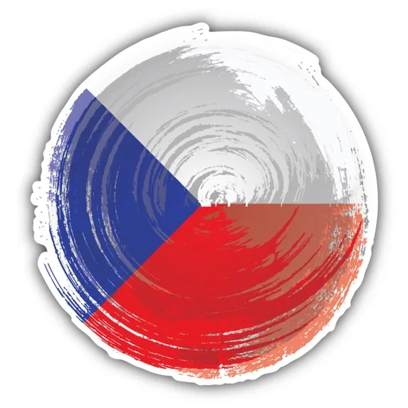 DOPASTICKER Czech Republic Grunge Flag Sticker Decal Phone Decal Water ...