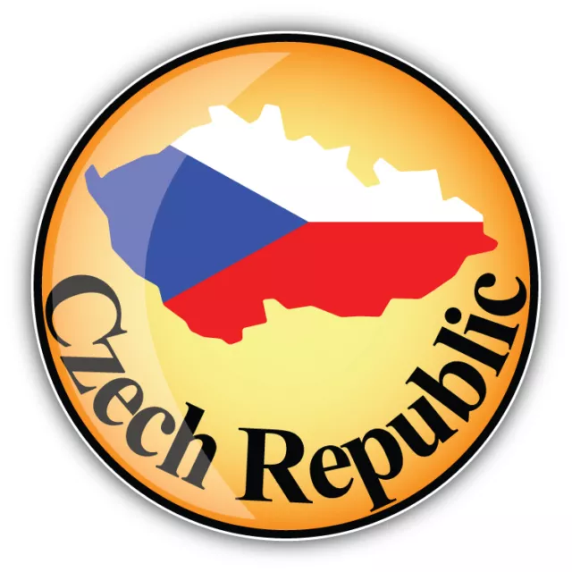 DOPASTICKER Czech Republic Map Flag Sticker Decal Phone Decal Water ...