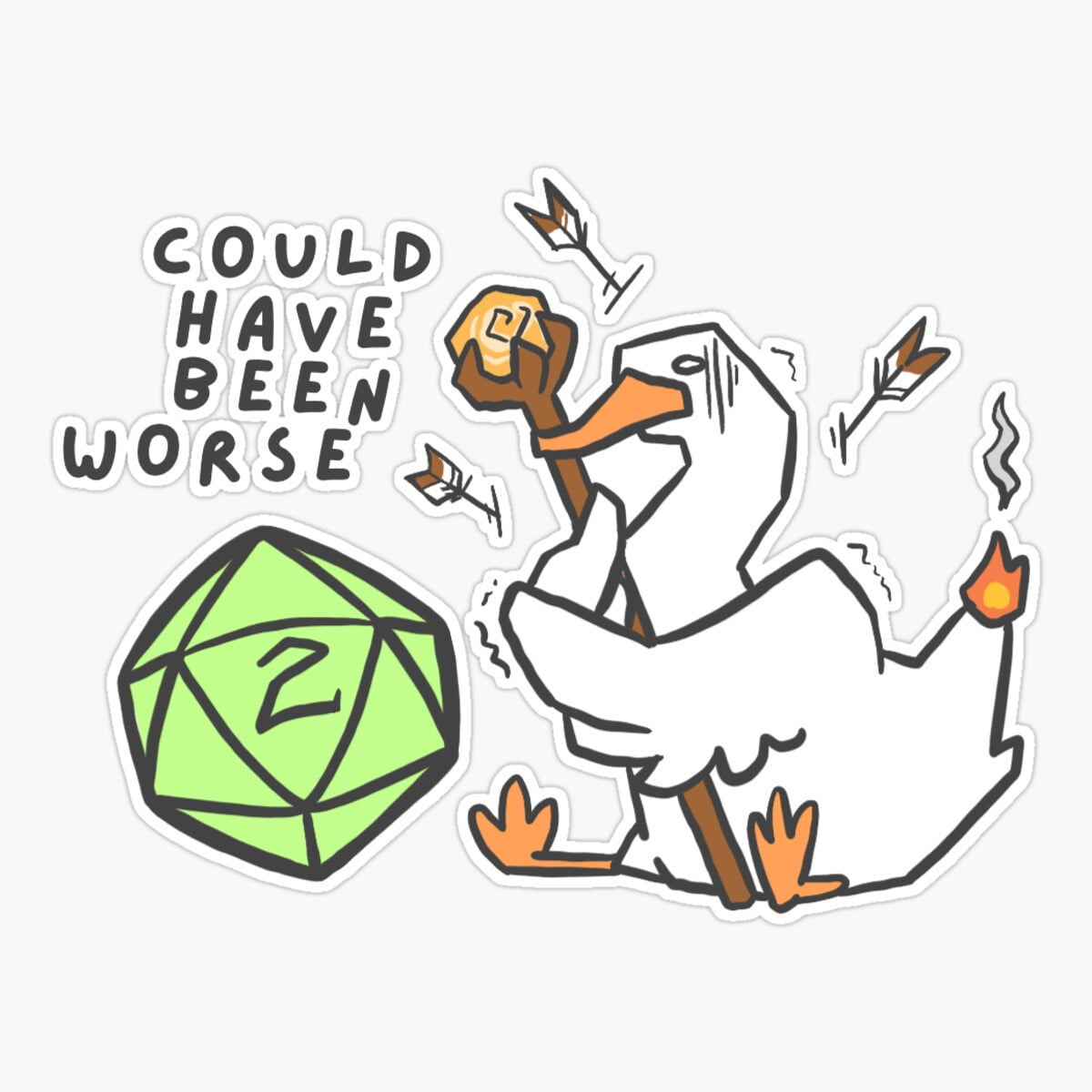 DOPASTICKER D&D Go.Ose, Could'Ve Been Worse Sticker, Phone Sticker Car ...