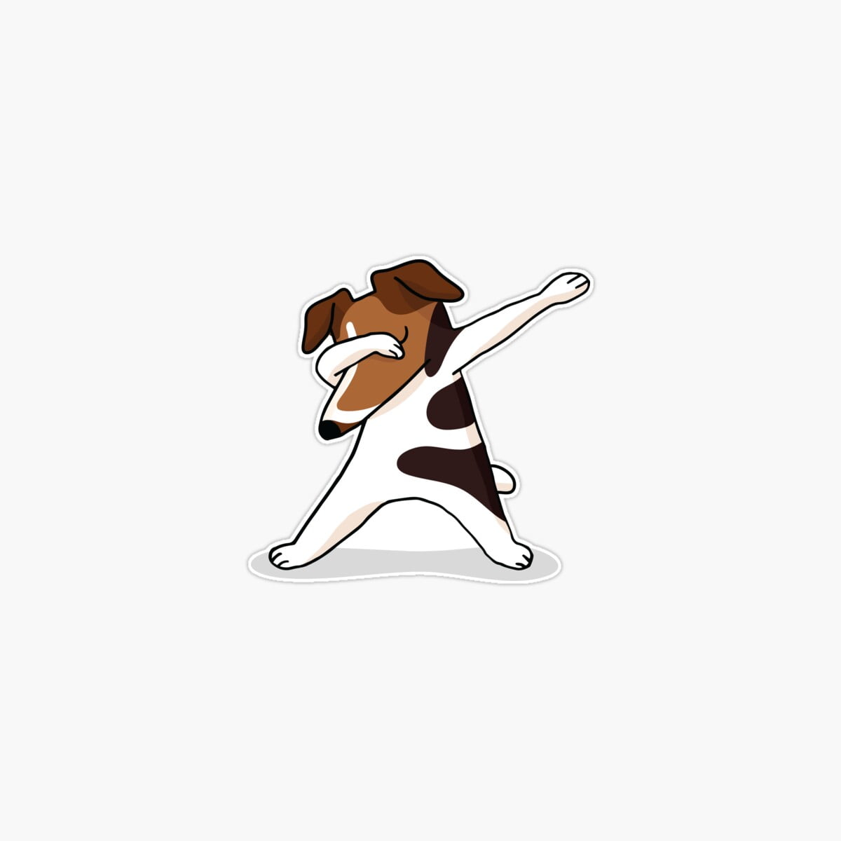 DOPASTICKER Dabbing Jack Russel Terrier Sticker, Phone Sticker Car ...