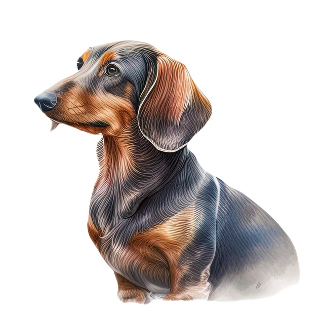 DOPASTICKER Dachshund Car Sticker Dog Sticker Phone Sticker, Latop ...