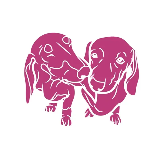DOPASTICKER Dachshund Car Sticker Dog Sticker Phone Sticker, Latop ...