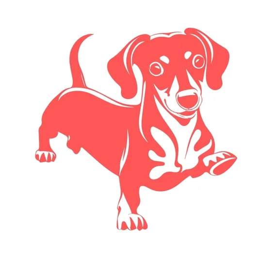 DOPASTICKER Dachshund Car Sticker Dog Sticker Phone Sticker, Latop ...