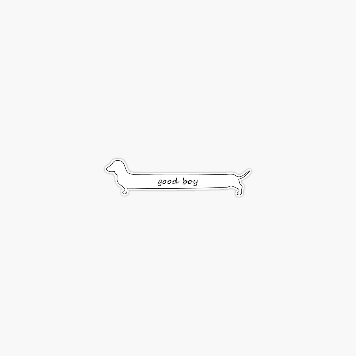 DOPASTICKER Dachshund Sticker, Good Boy Wiener Dog Sticker, Phone ...