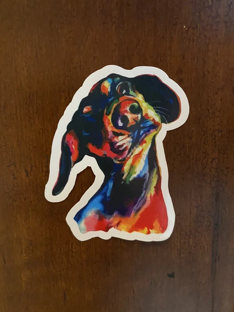 DOPASTICKER Dachshund Sticker Head Tilt Weiner Dog Pet Sticker Phone ...