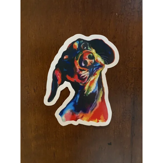 DOPASTICKER Dachshund Sticker Head Tilt Weiner Dog Pet Sticker Phone ...