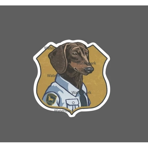 DOPASTICKER Dachshund Sticker Security Guard Sticker Phone Sticker ...