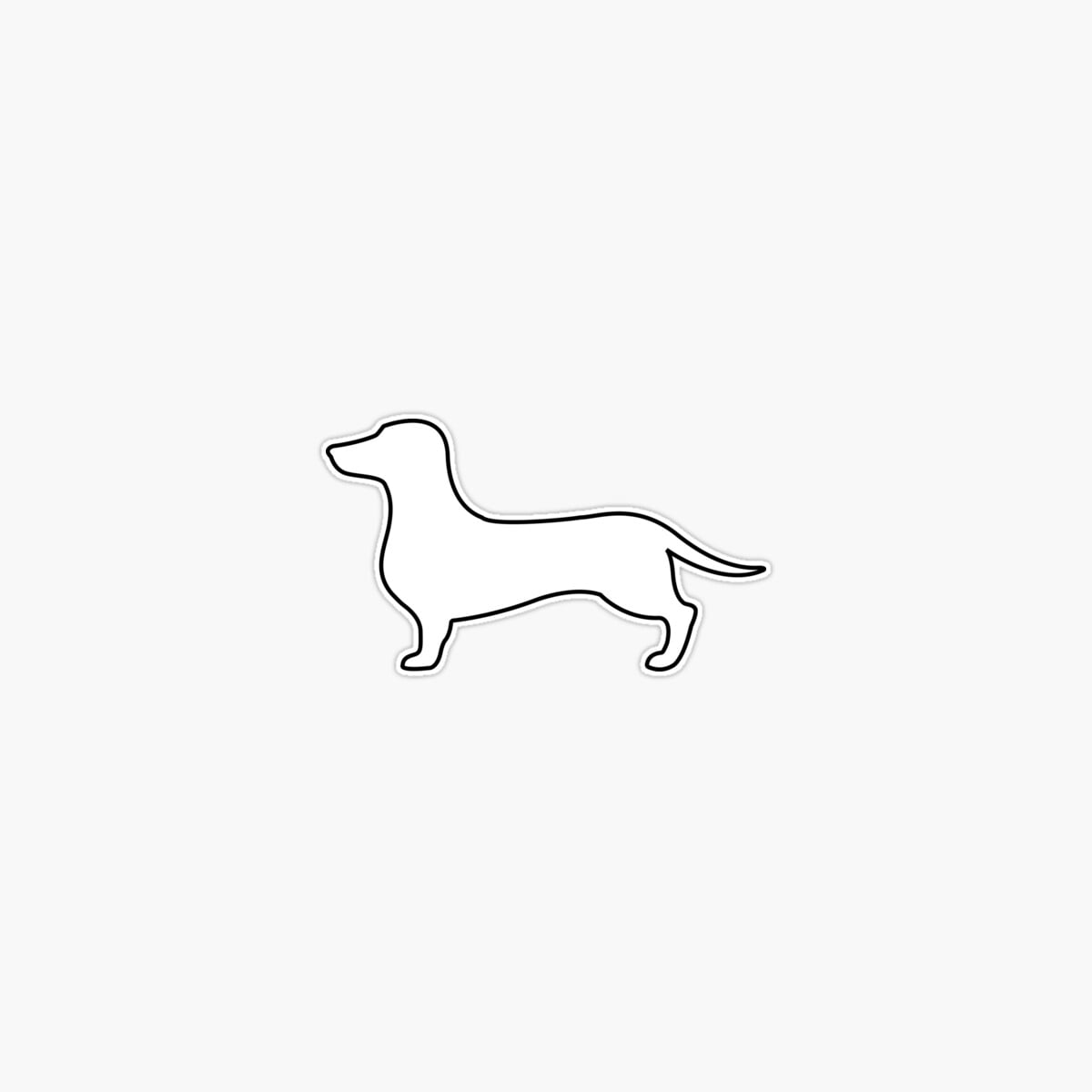 DOPASTICKER Dachshund, Wiener Dog Silhouette Sticker, Phone Sticker Car ...