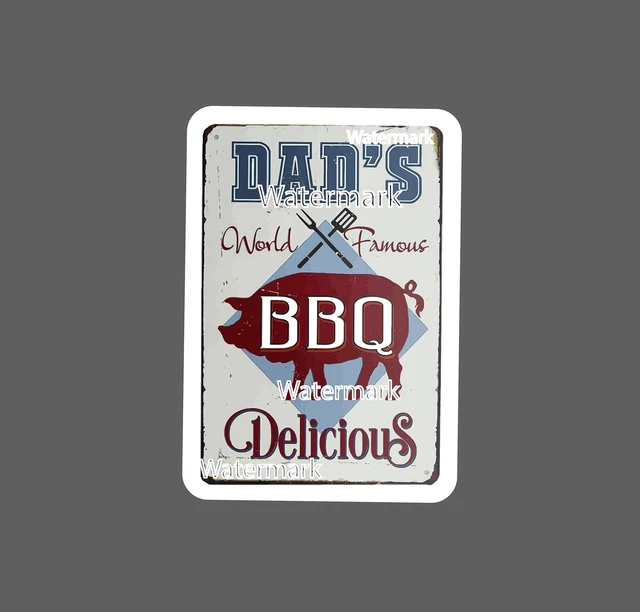 DOPASTICKER Dad'S World Famous Bbq Sticker Phone Sticker, Latop Sticker ...