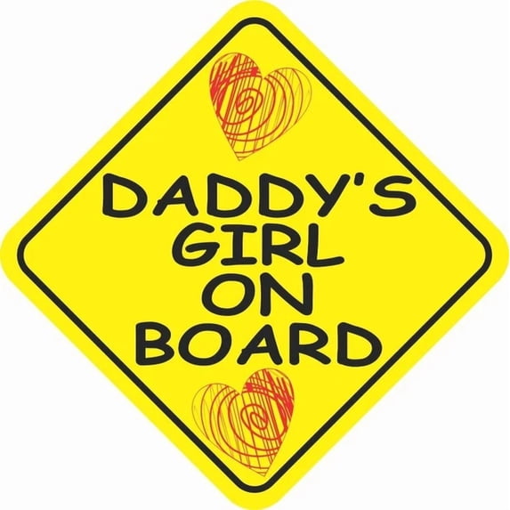 DOPASTICKER Daddy'S Girl On Board Sticker Phone Sticker, Latop Sticker ...