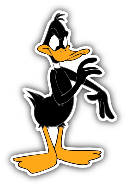 DOPASTICKER Daffy Duck Cleans Cartoon Car Sticker Decal Phone Decal ...