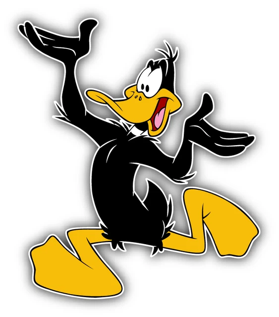 DOPASTICKER Daffy Duck Running Cartoon Car Sticker Decal Phone Decal ...