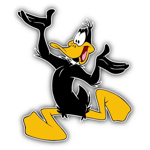 DOPASTICKER Daffy Duck Running Cartoon Car Sticker Decal Phone Decal ...