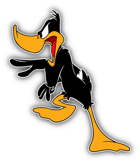 DOPASTICKER Daffy Duck Scary Cartoon Car Sticker Decal Phone Decal ...