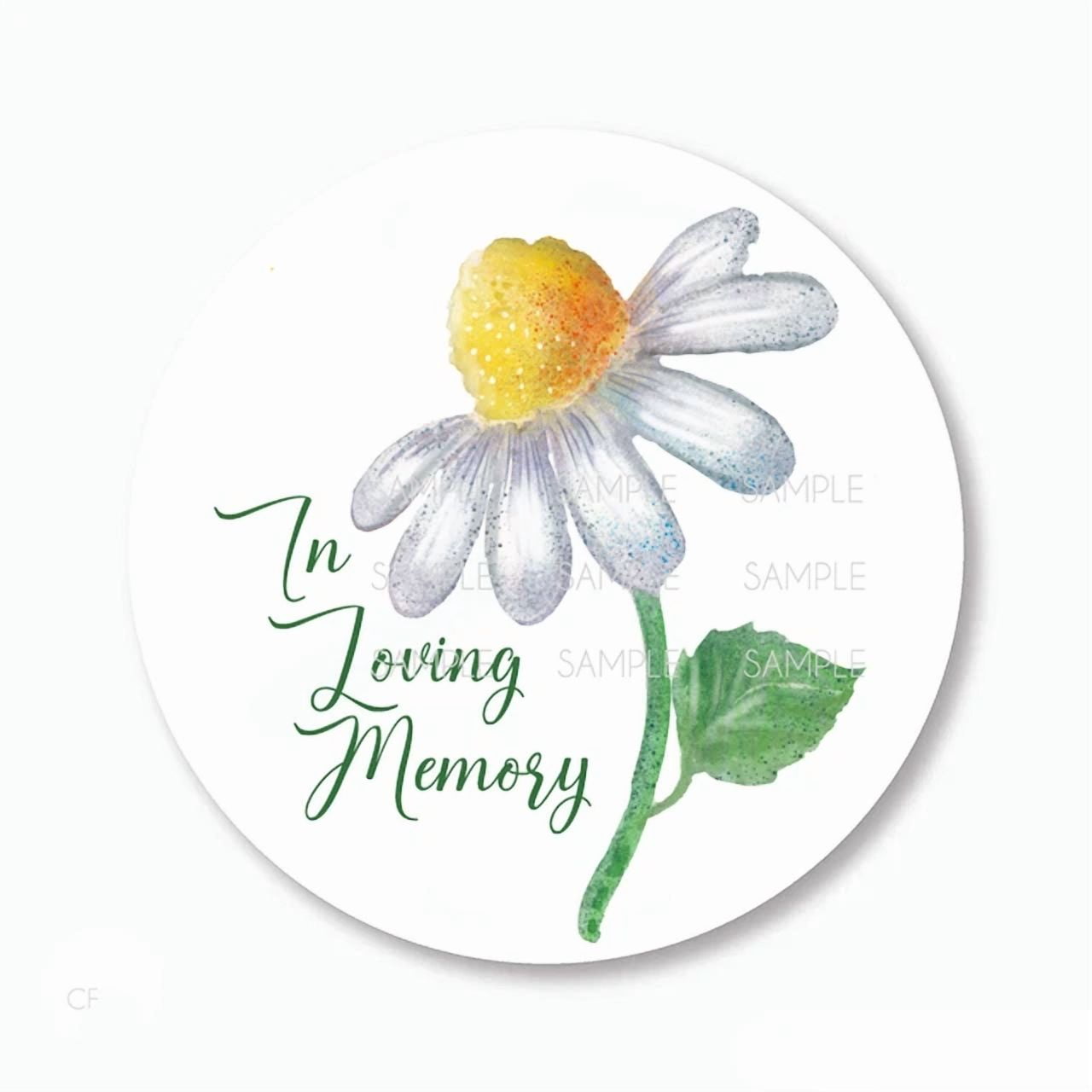 DOPASTICKER Daisy Flower In Loving Memory Scrapbook Stickers Phone ...