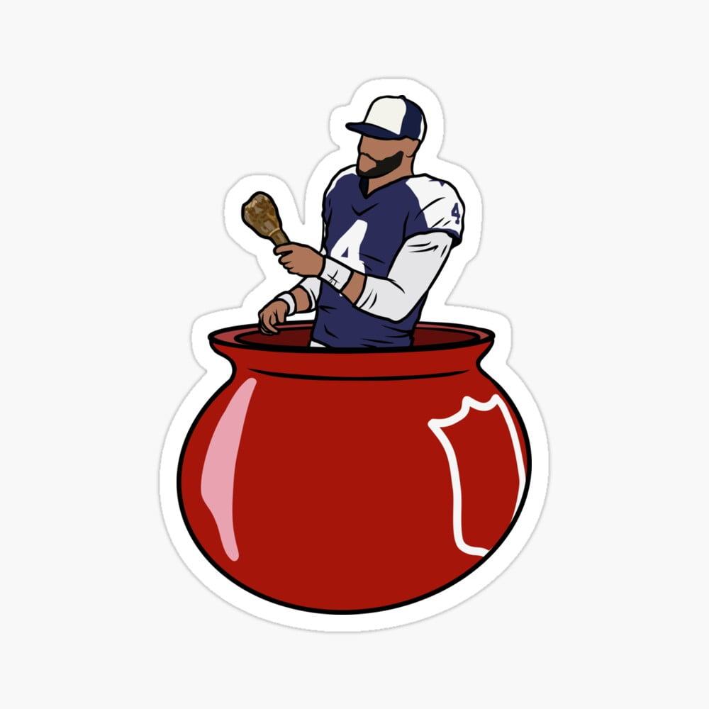 DOPASTICKER Dak Prescott Turkey Leg Celebration - Hot Trending Sticker ...