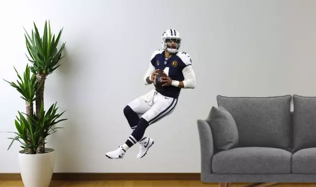 DOPASTICKER Dak Prescott Wall Sticker Dallas Football Decor Reusable ...