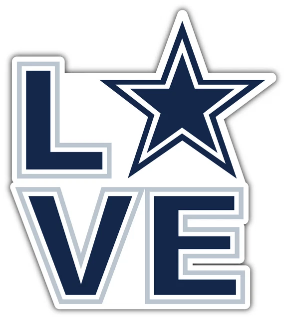 DOPASTICKER Dallas Cowboys Love Sport Car Sticker Phone Water Bottle ...