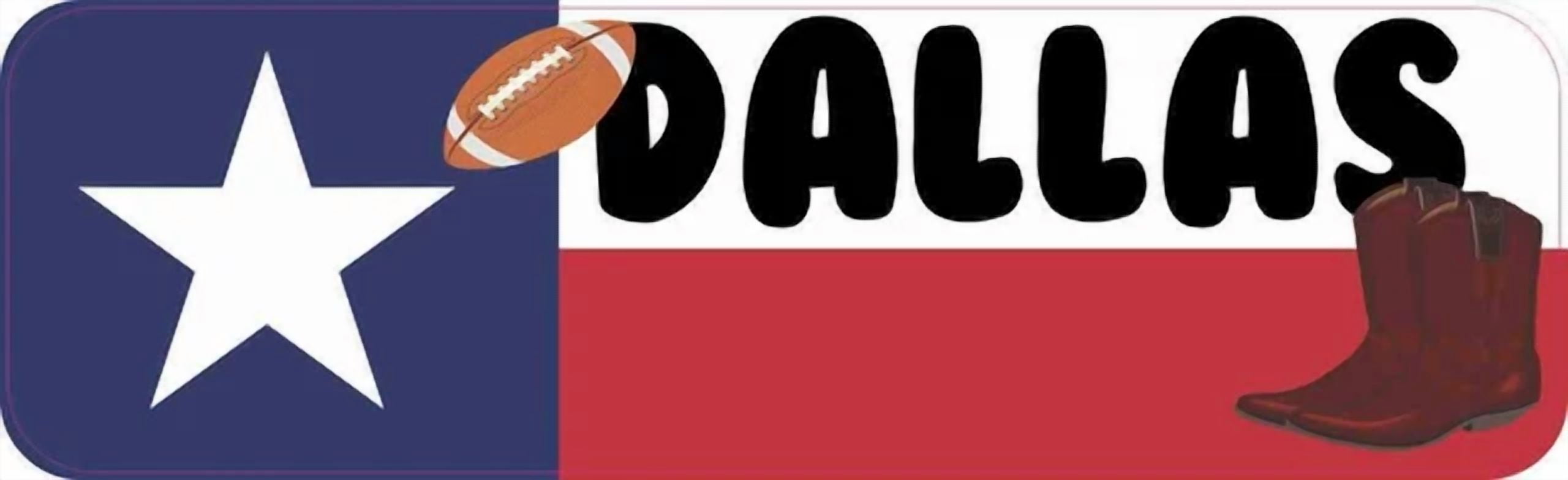 DOPASTICKER Dallas Texas Sticker Texan Flag Car Truck Flags Sticker ...