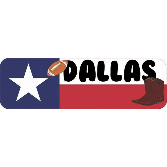DOPASTICKER Dallas Texas Sticker Texan Flag Car Truck Flags Sticker ...