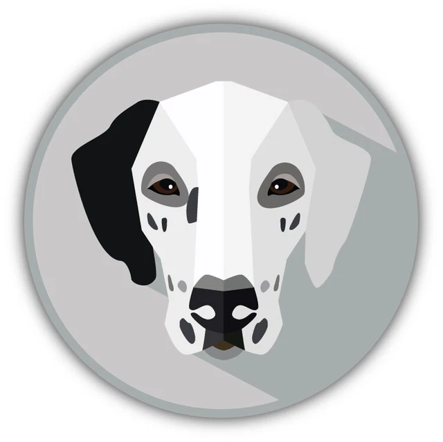 DOPASTICKER Dalmatian Dog Head Sticker Decal Phone Decal Water Bottle ...