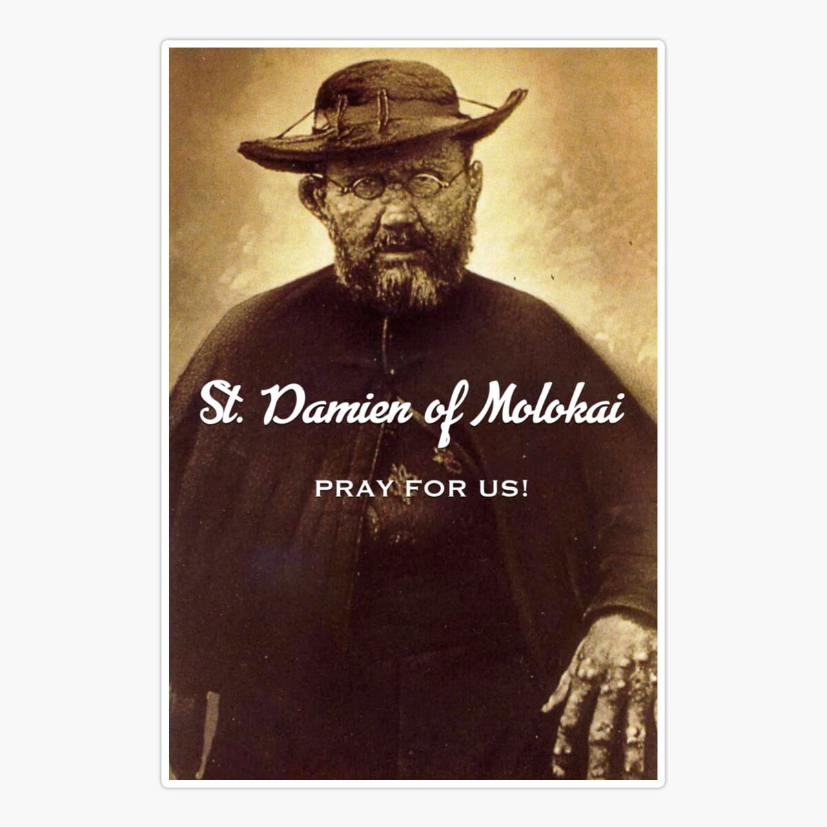 DOPASTICKER Damien Of Molokai, Pray For Us! Sticker, Phone Sticker Car ...