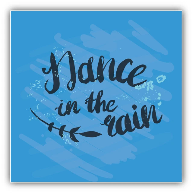 DOPASTICKER Dance In The Rain Slogan Sticker Decal Phone Decal Water ...