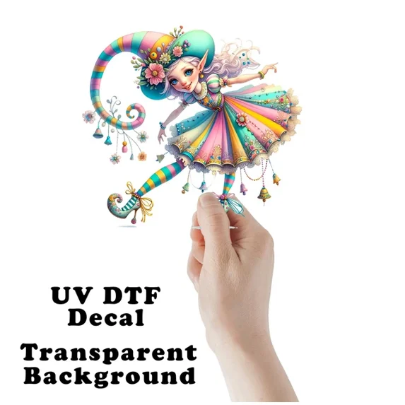 DOPASTICKER Dancing Elf Sticker - Design Preview Only Decorative Laptop ...