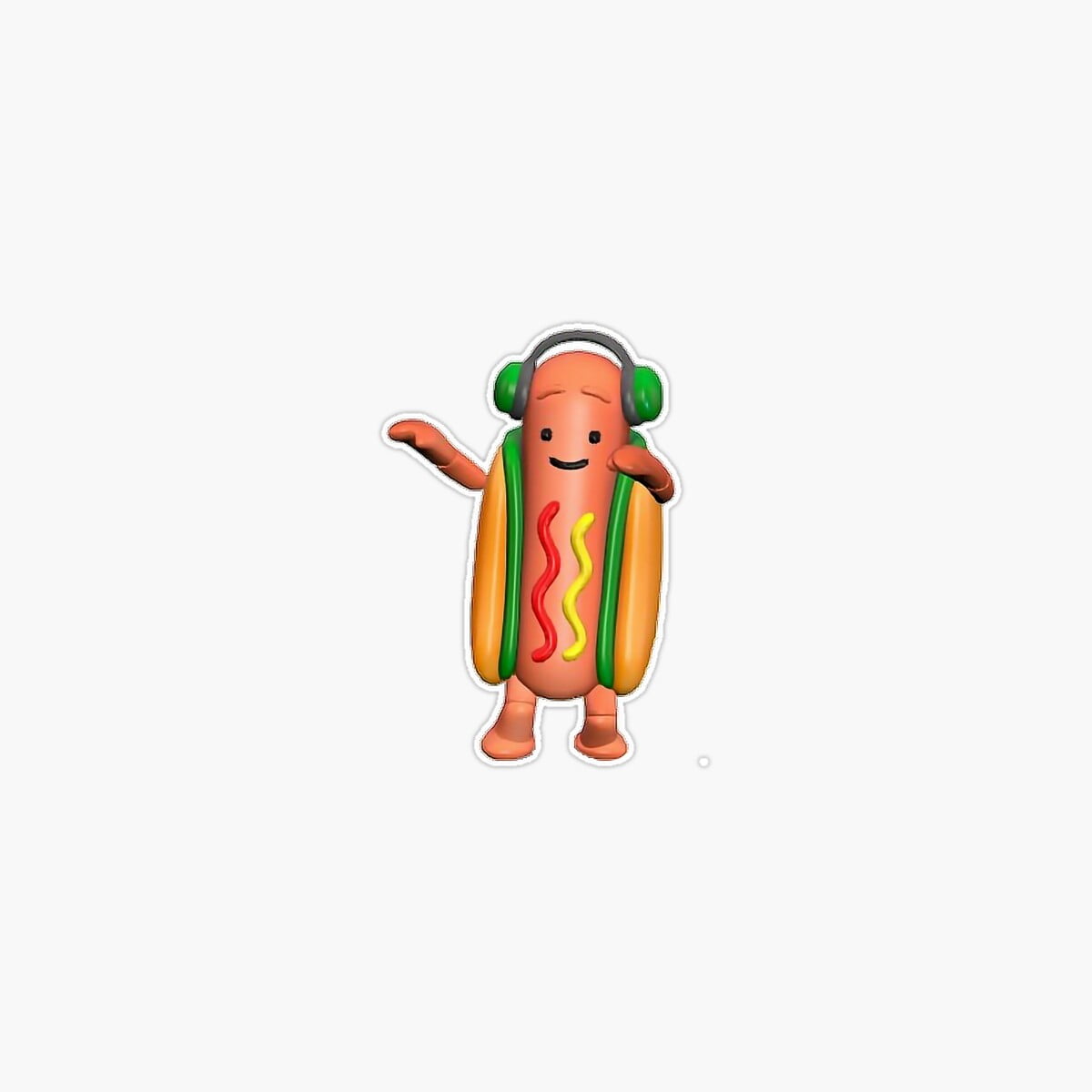 DOPASTICKER Dancing Hot Dog Sticker, Phone Sticker Water Bottle Sticker ...