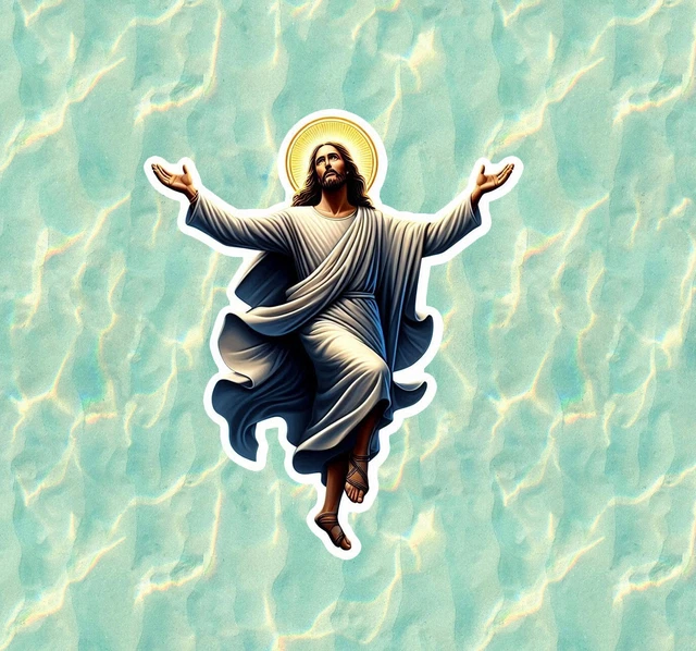 DOPASTICKER Dancing Jesus Sticker Decal Phone Decal Water Bottle ...