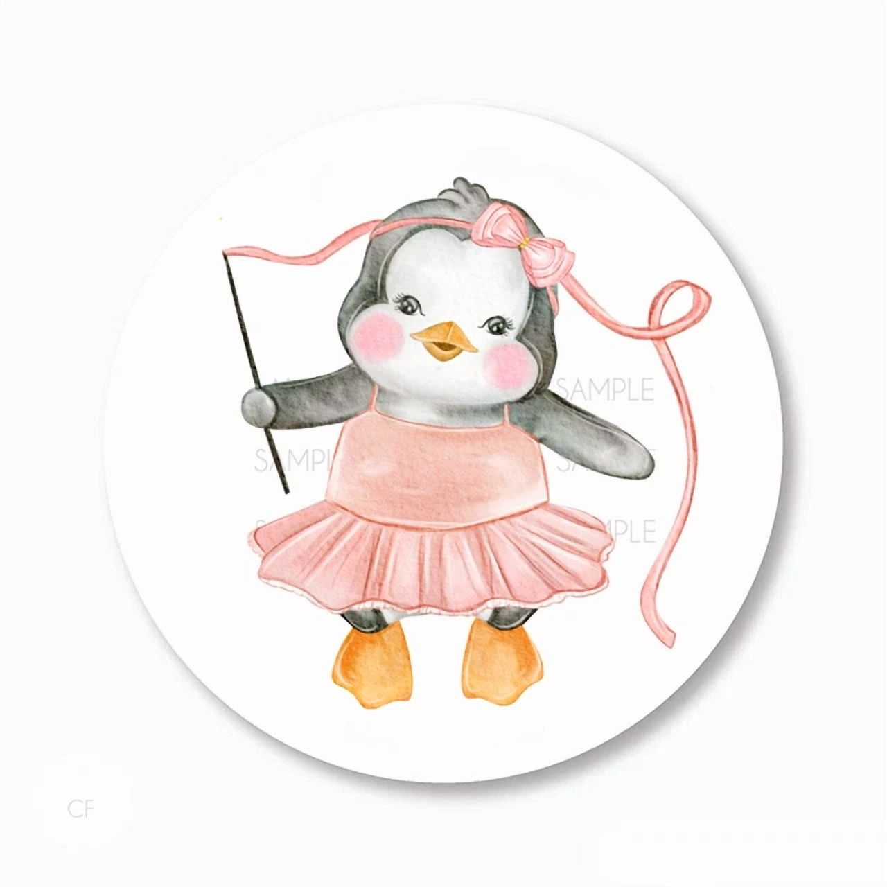 DOPASTICKER Dancing Penguin Ballerina Ballet Scrapbook Stickers Phone ...