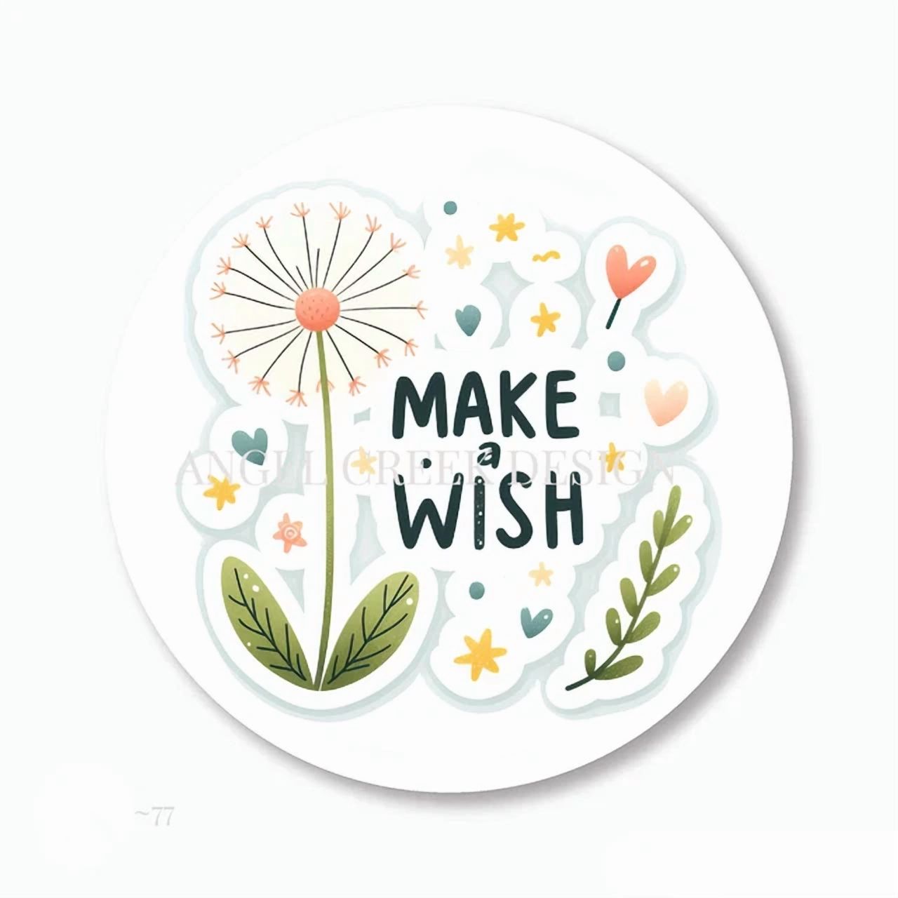 DOPASTICKER Dandelion Make A Wish Stickers Make A Wish Floral Phone ...