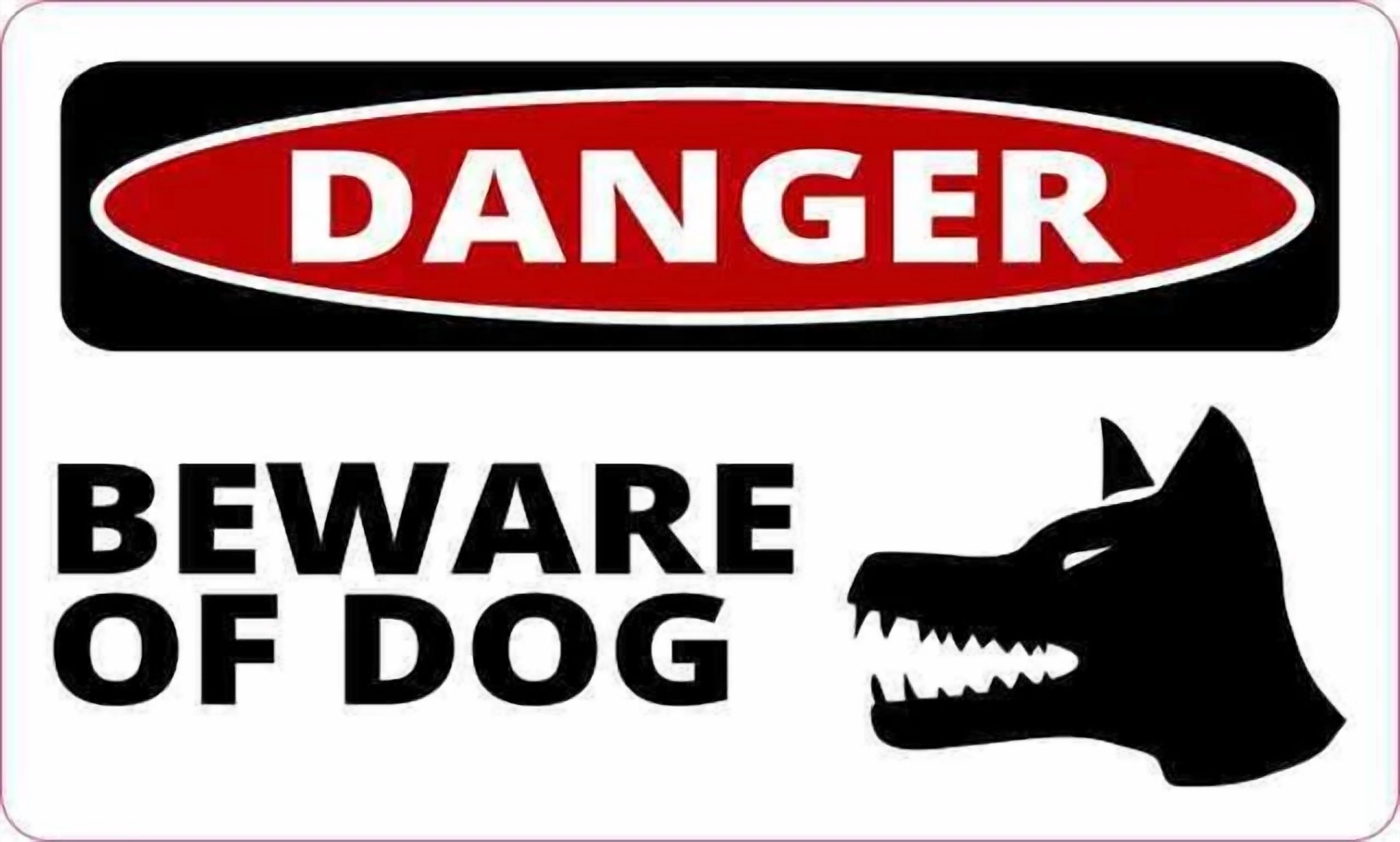 DOPASTICKER Danger Beware Of Dog Sticker Animal Sticker Phone Sticker ...