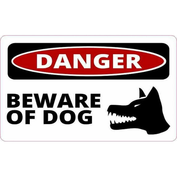 DOPASTICKER Danger Beware Of Dog Sticker Animal Sticker Phone Sticker ...