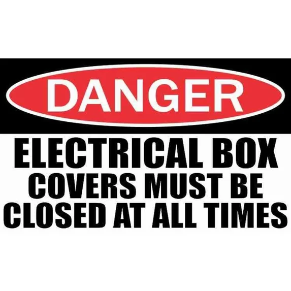 DOPASTICKER Danger Electrical Box Must Be Closed Sticker Phone Sticker ...