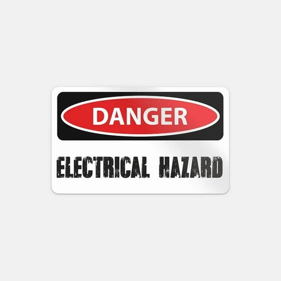DOPASTICKER Danger Electrical Hazard Sign Sticker Decal Phone Decal ...