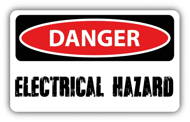 DOPASTICKER Danger Electrical Hazard Sign Warning Sticker Decal Phone ...