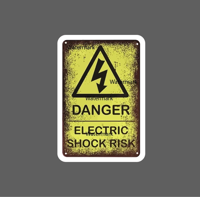 DOPASTICKER Danger Electrical Shock Sticker Warning Sticker Phone ...