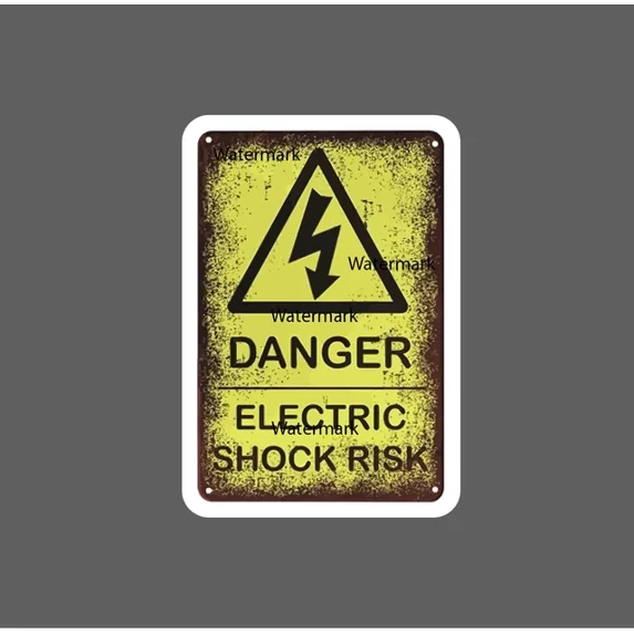 DOPASTICKER Danger Electrical Shock Sticker Warning Sticker Phone ...