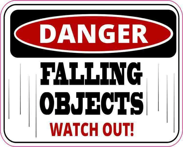 DOPASTICKER Danger Falling Objects Sticker Phone Sticker, Latop Sticker, Lover Gift - Walmart.com