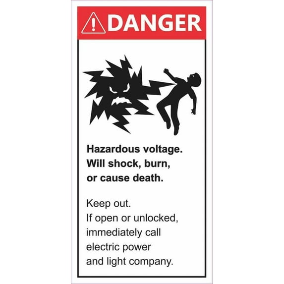 DOPASTICKER Danger Hazardous Voltage Sticker Phone Sticker, Latop ...
