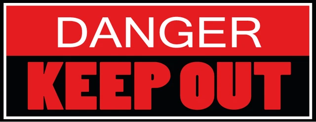 DOPASTICKER Danger Keep Out Red Black Sticker Decal Phone Decal Water ...