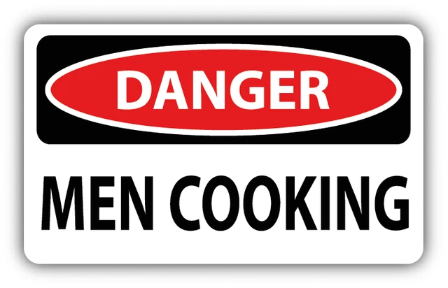 DOPASTICKER Danger Men Cooking Sign Warning Sticker Decal Phone Decal ...