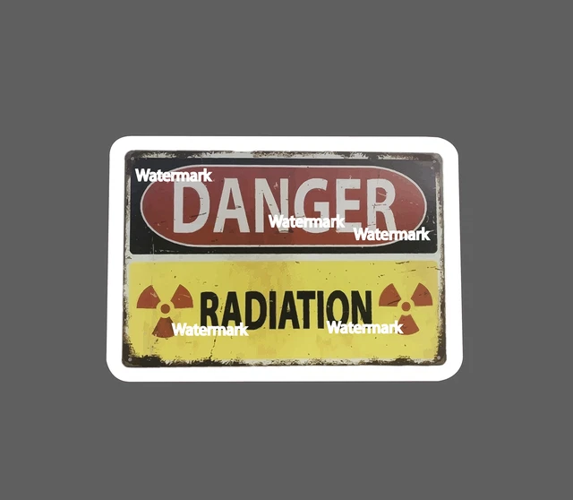 DOPASTICKER Danger Radiation Sticker Retro Sticker Phone Sticker, Latop ...