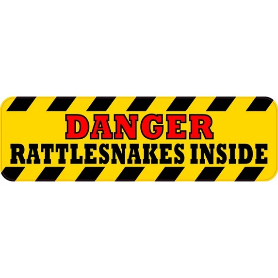 DOPASTICKER Danger Rattlesnakes Inside Sticker Phone Sticker, Latop ...