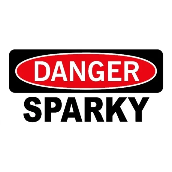 DOPASTICKER Danger Sparky Hard Hat Sticker Laptop Sticker Phone Decal ...